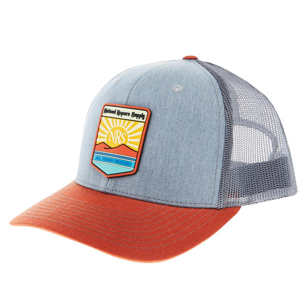 NRS Sunset Patch Grey and Orange Cap