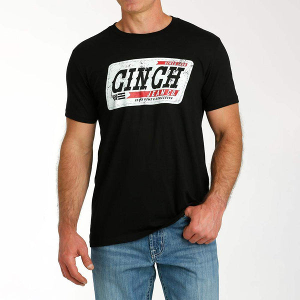 Cinch Men's Black License Plate T-Shirt
