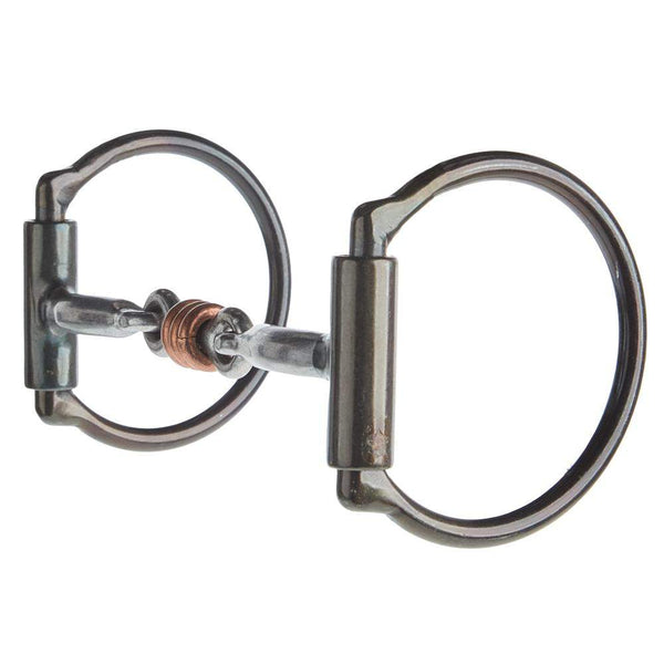 Dutton Bits 3 Piece Dog Bone W/ CPR Rings D Ring Snaffle