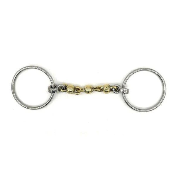 Jake Adams Brass Mouth Waterford Loose Ring Bit 5in.