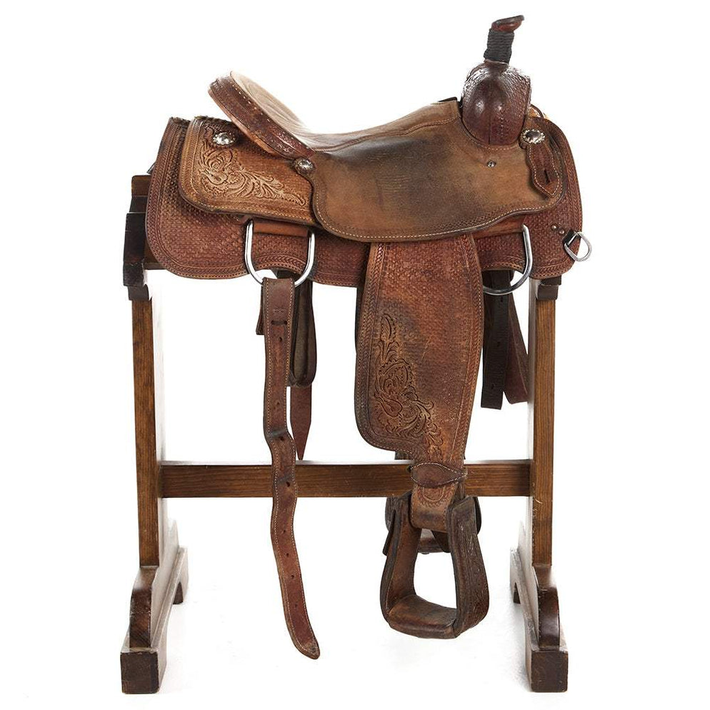 NRS Used 15in Tod Slone Team Roping Saddle