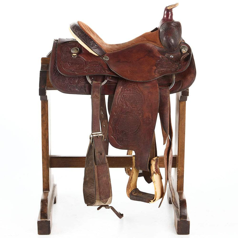 NRS Used 15in Circle Y Team Roping Saddle
