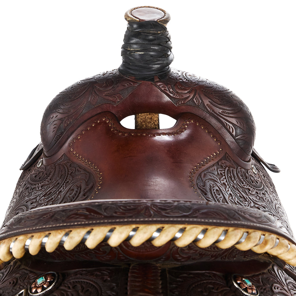 NRS Used 15in Full Tooled Oak Leaf Team Roper