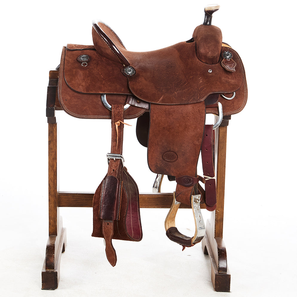 NRS Used 15.5in Chocolate Roughout Pencil Roll Team Roper