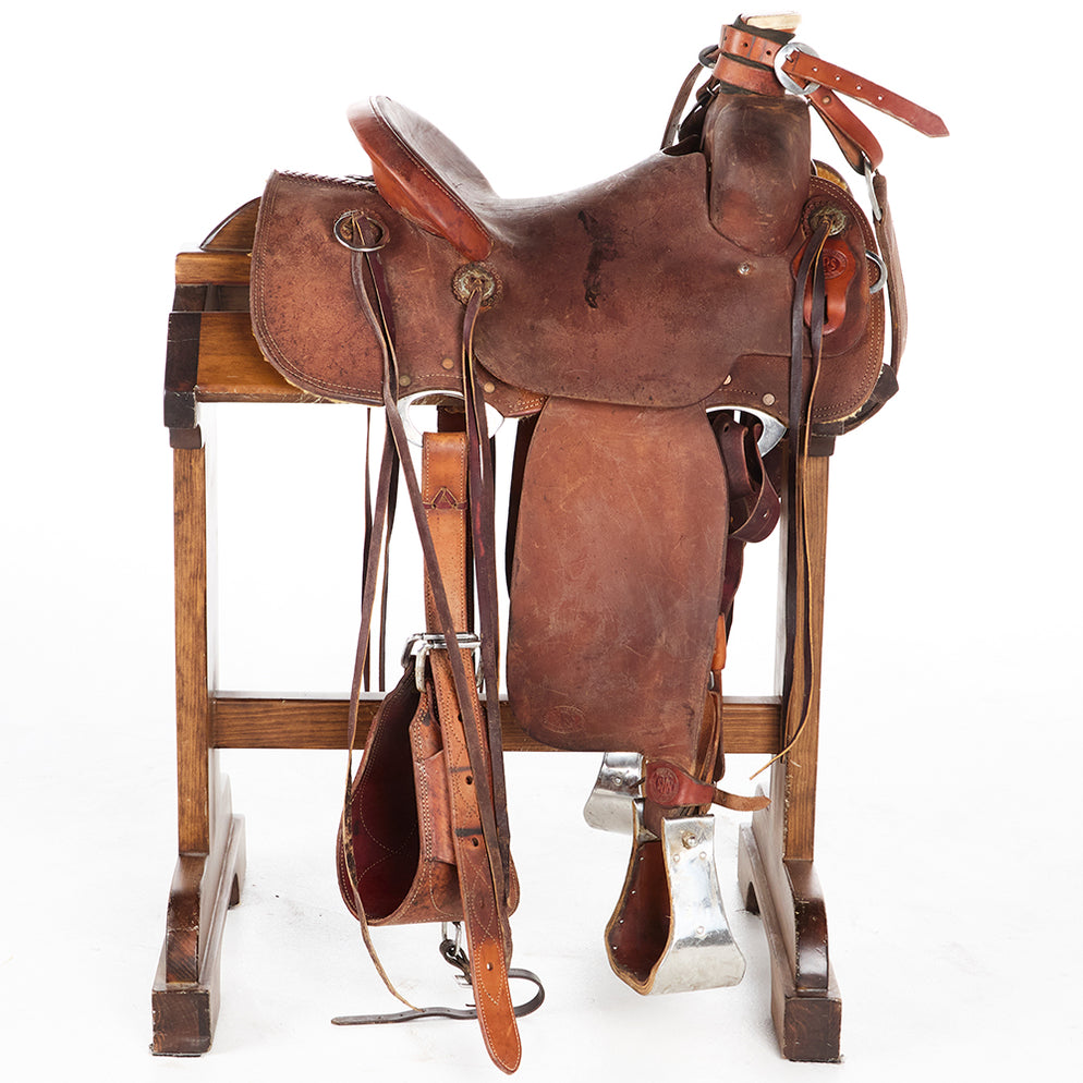 NRS Used 14in Roughout Double In Skirt Team Roper