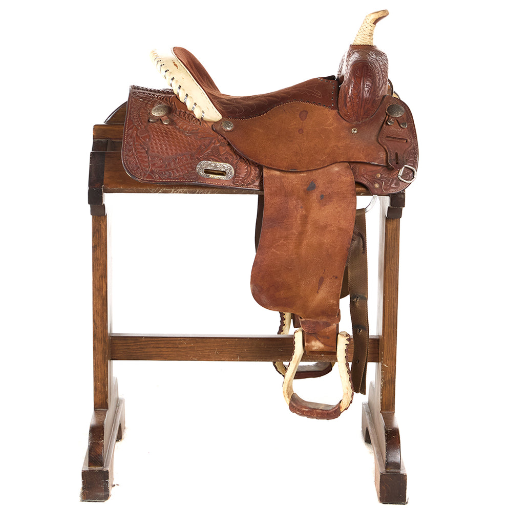 Courts Used 15in Sharon Camarillo Barrel Saddle