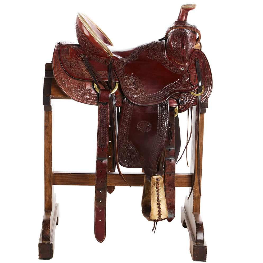 Billy Cook Used 16in Floral and Basket Combo Tooled Ranch Roper