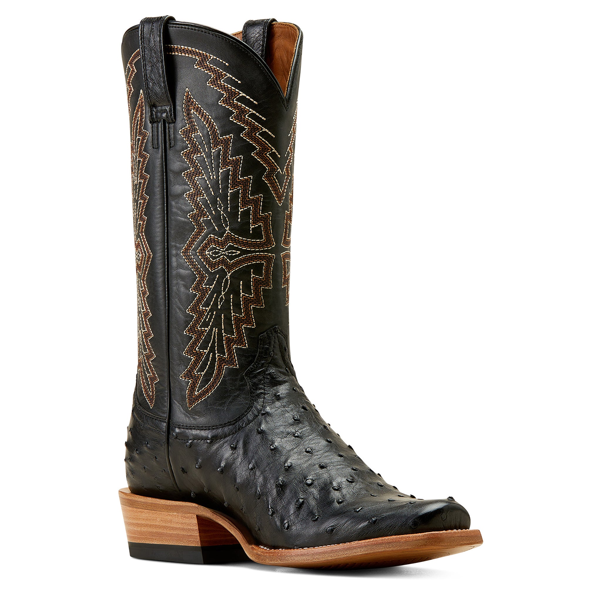 Ariat Mens Relentless Futurity Done Right Black Full Quill Ostrich Boo