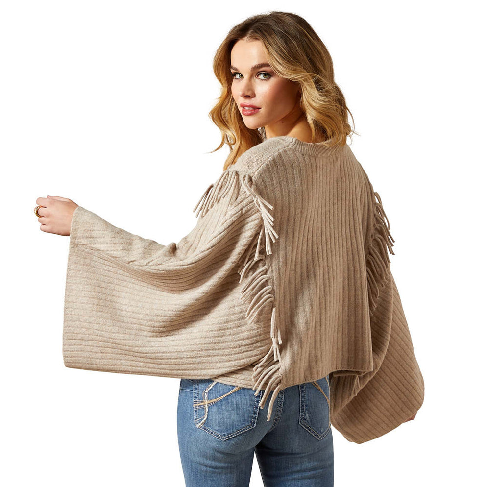 Ariat Women's Lia Oatmeal Poncho Sweater