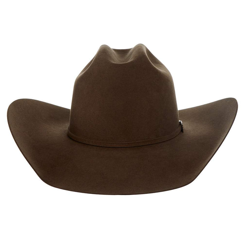 American Hats AHC Pecan 100X Self Band 4 1/4in. Brim Felt Cowboy Hat