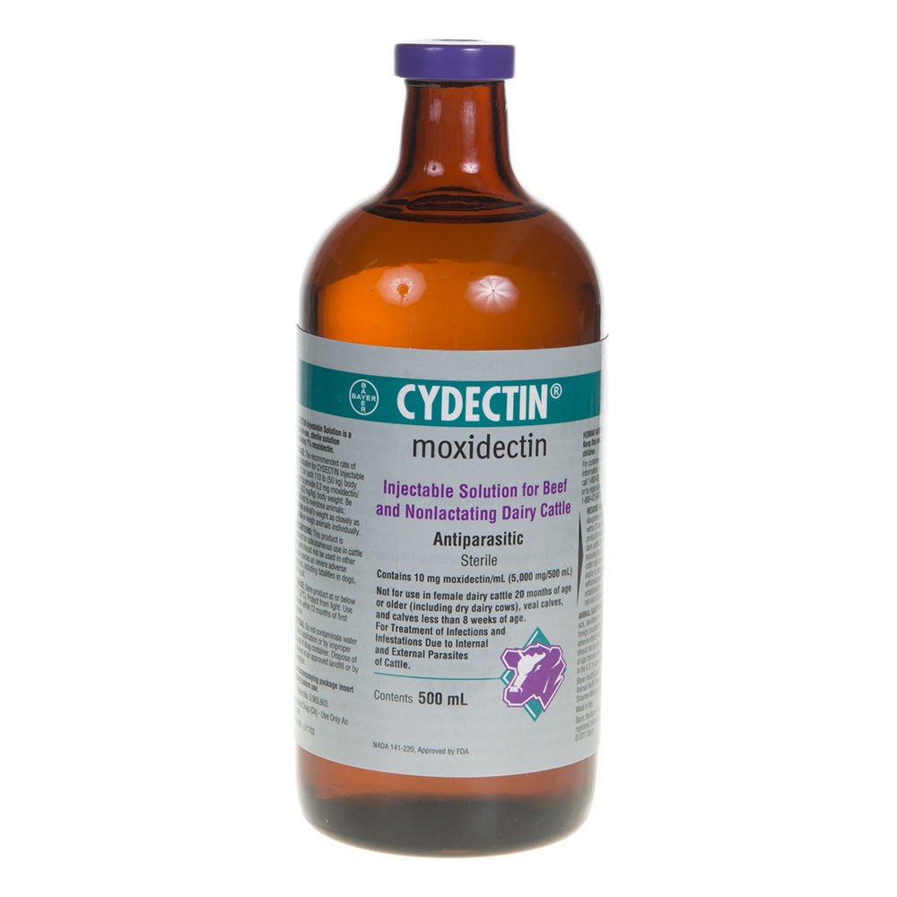Bayer Cydectin Injectable Dewormer 500 mL