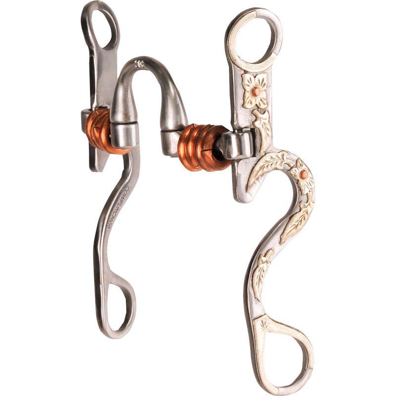 Cowpuncher Cavalry Shank Copper Roller Horse Bit