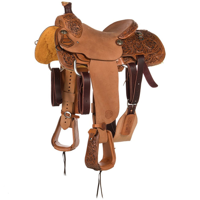 Tooled Leather NRS Saddles | Buy Natural Leather NRS Roping Saddles ...