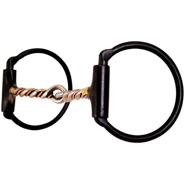 Dutton Bits 3/8in. Twisted Sweet/Copper Wire Offset D-Ring Snaffle Bit