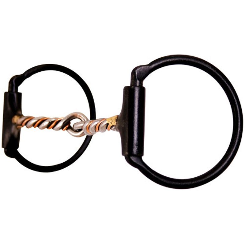 Dutton Bits 3/8in. Twisted Sweet/Copper Wire Offset D-Ring Snaffle Bit