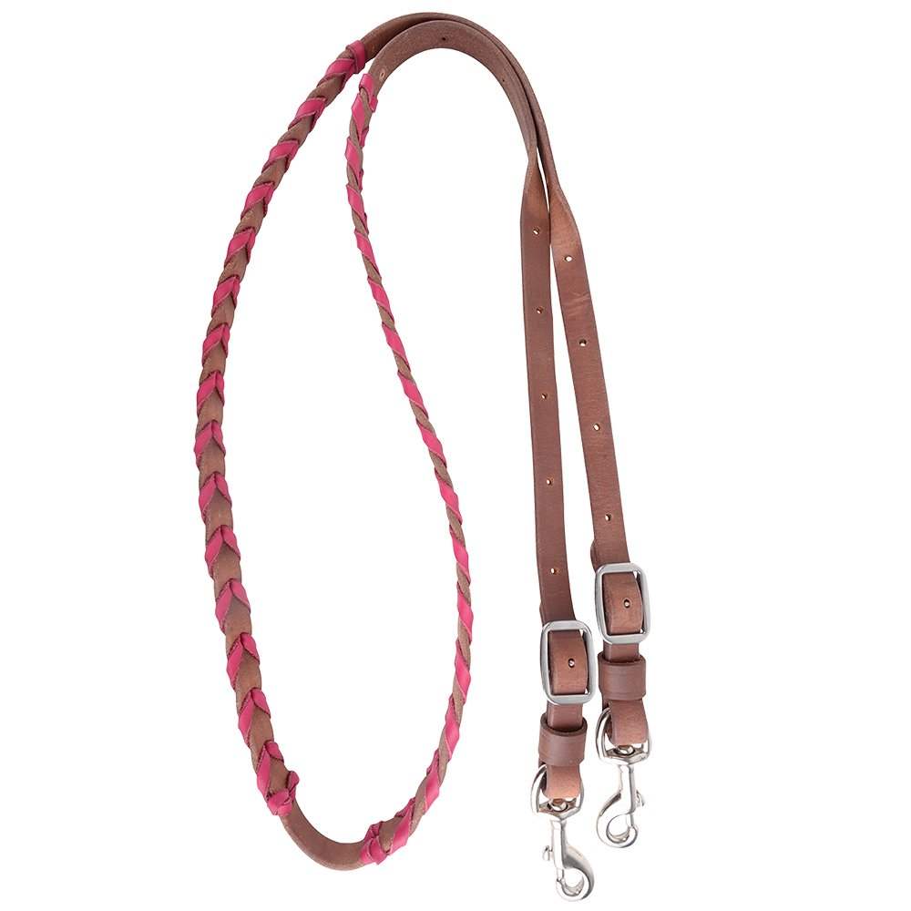 Martin Saddlery 3/4in. Pink Laced Barrel Reins