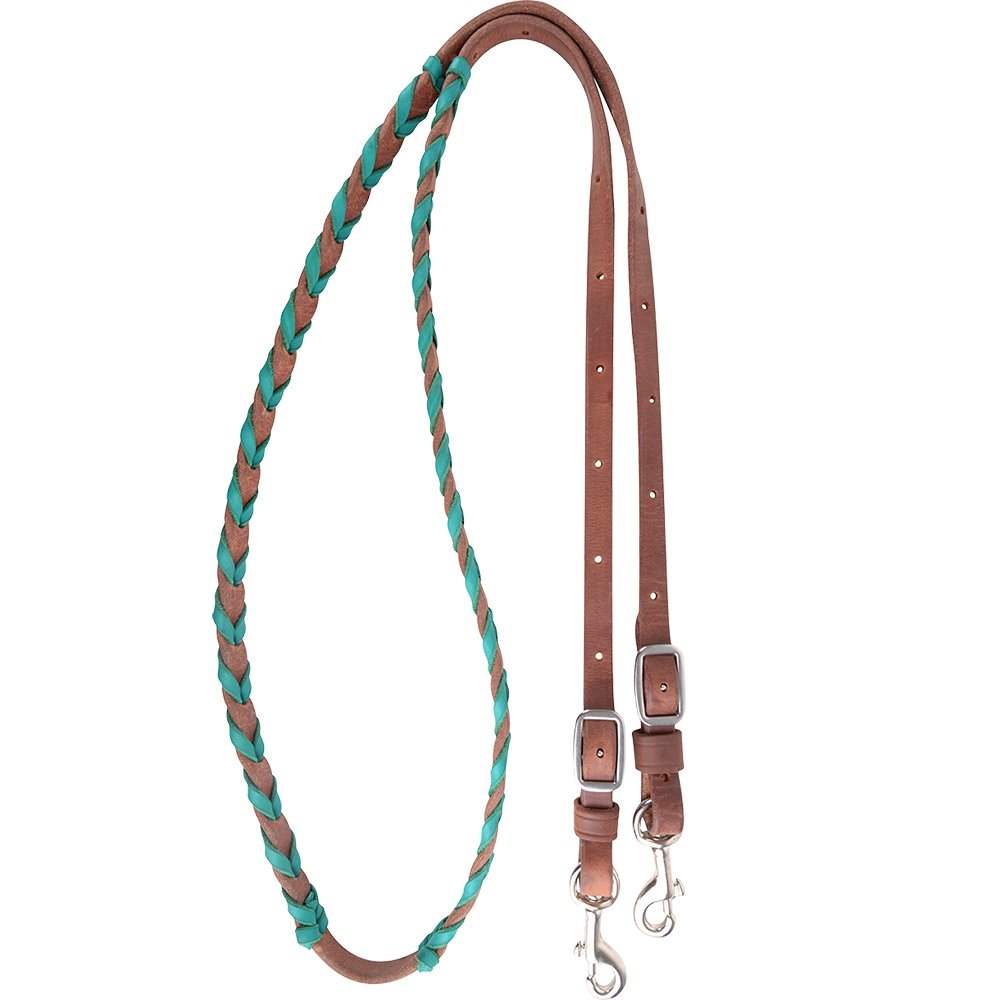 Martin Saddlery Turquoise Laced Barrel Reins
