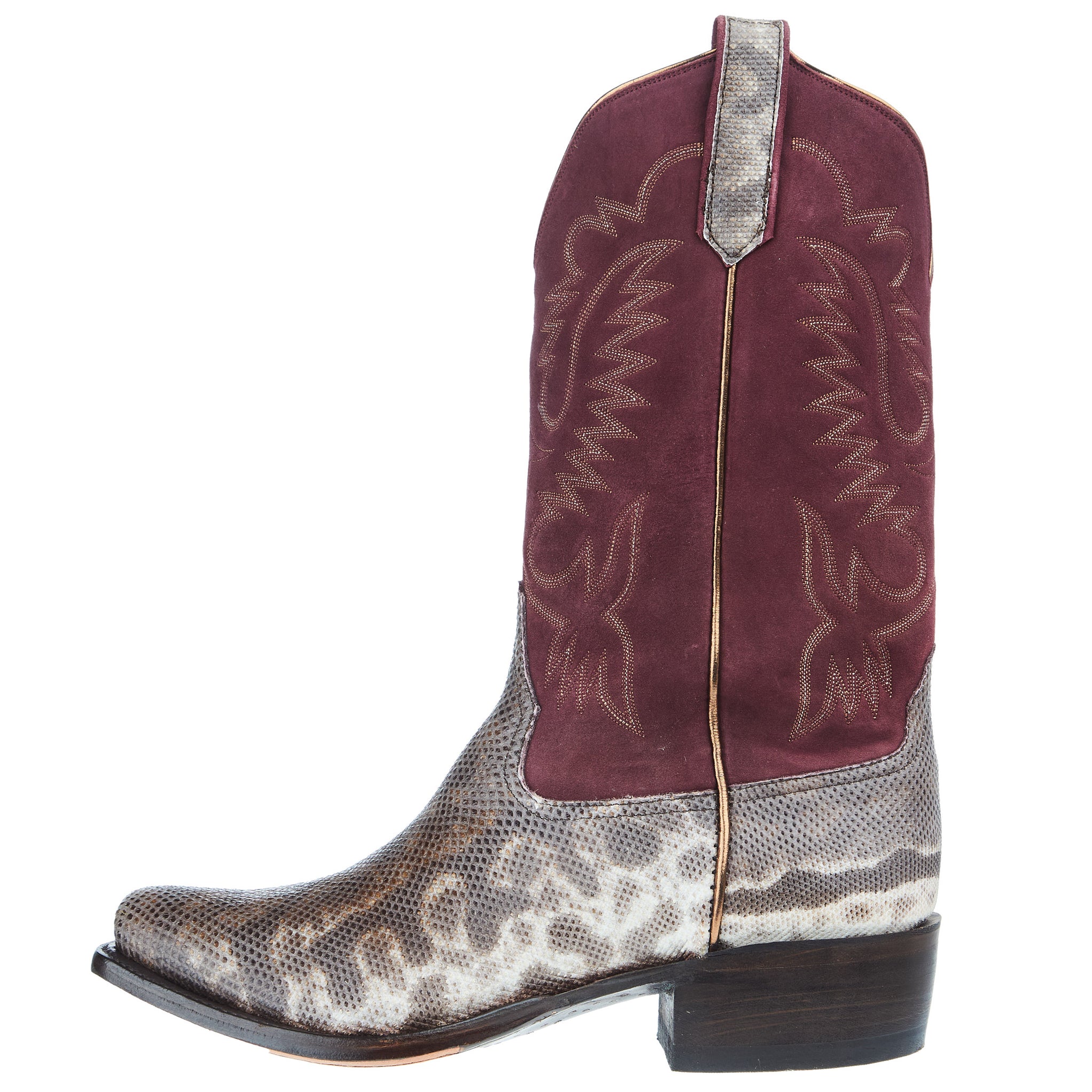 Rios Of Mercedes Men's Karung Snake 13in Matador Kid Suede Top Cowboy