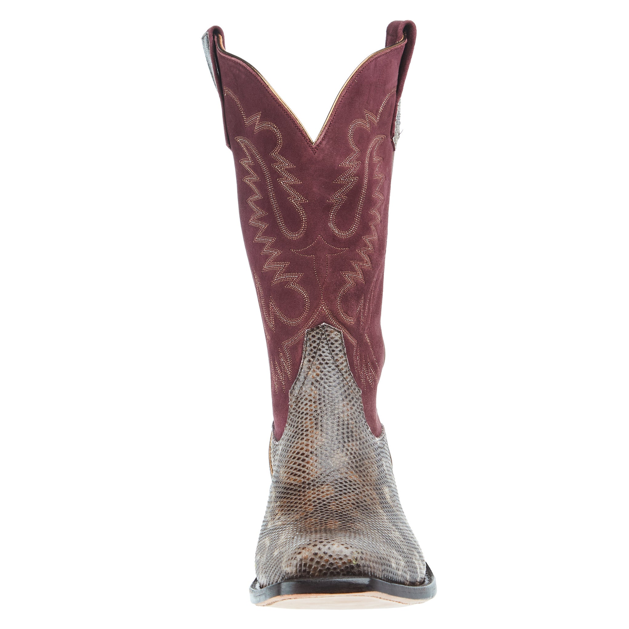 Rios Of Mercedes Men's Karung Snake 13in Matador Kid Suede Top Cowboy