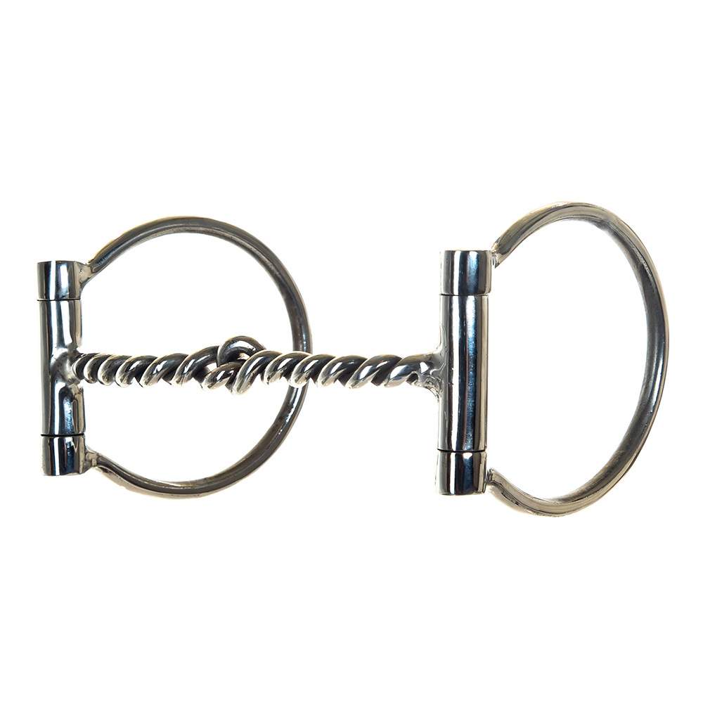 NRS Offset Twisted Wire D-Ring Snaffle Bit