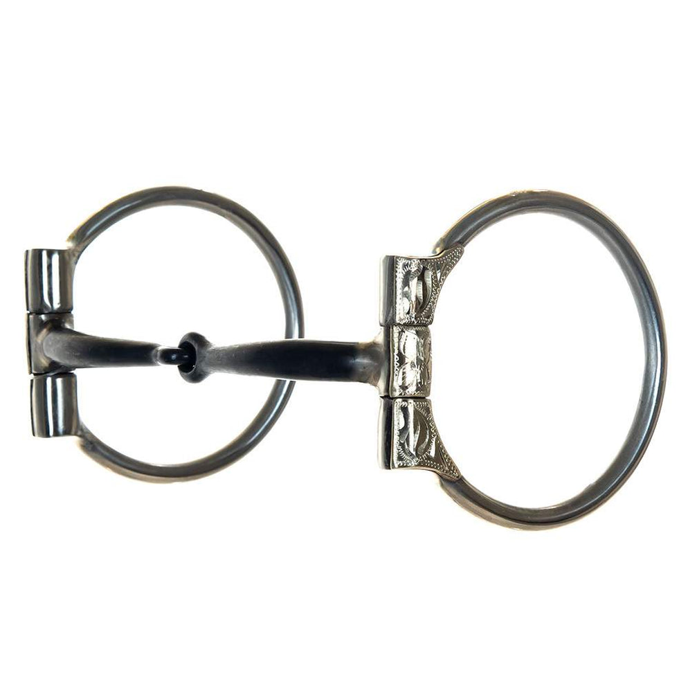 NRS Engraved D-Ring Snaffle Bit w/Copper Inlay