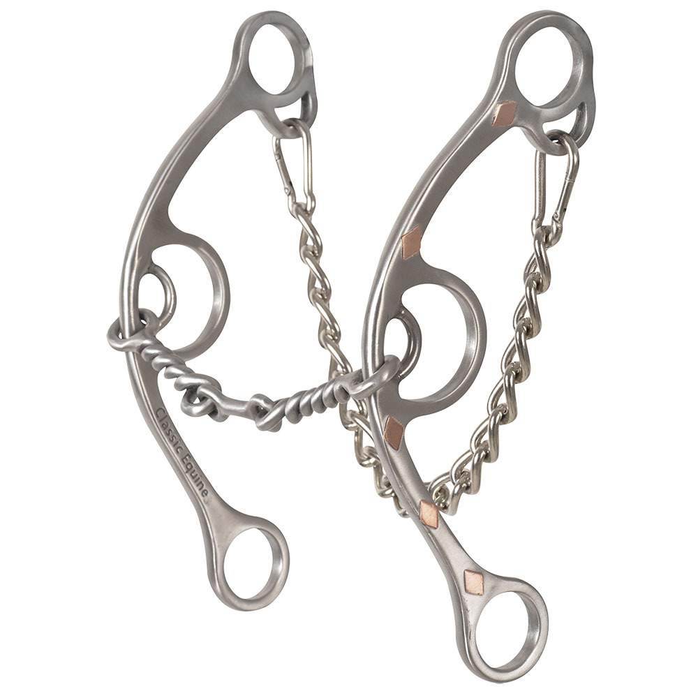 Classic Twisted Wire Dog Bone Long Shank Gag Bit