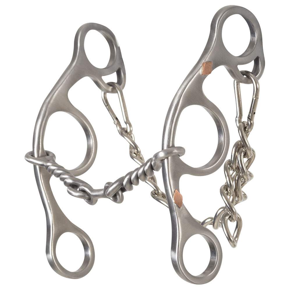 Classic Sherry Cervi Twisted Wire Dogbone Short Shank Gag Bit