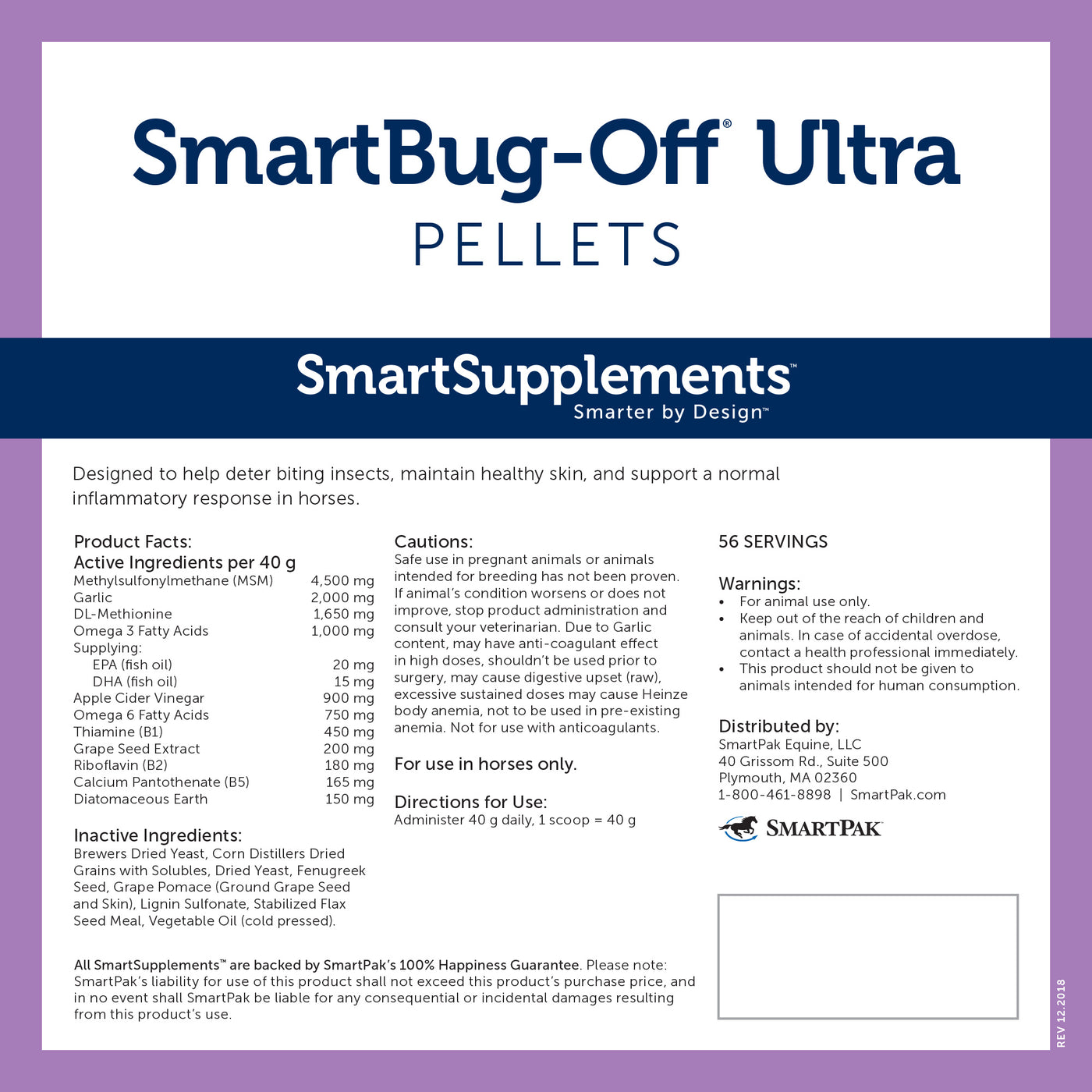 Smartequine SmartBug-Off Ultra Pellets 5 lb Bag
