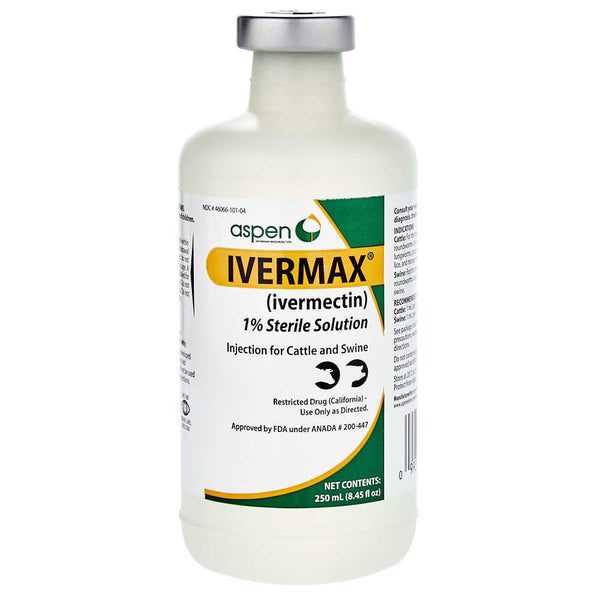 Aspen Vet Ivermax Injectable 1% 250ml