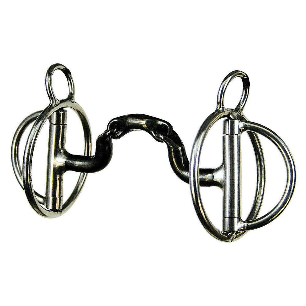 Reinsman Rockin S Raised Three Piece Ported Snaffle Bit