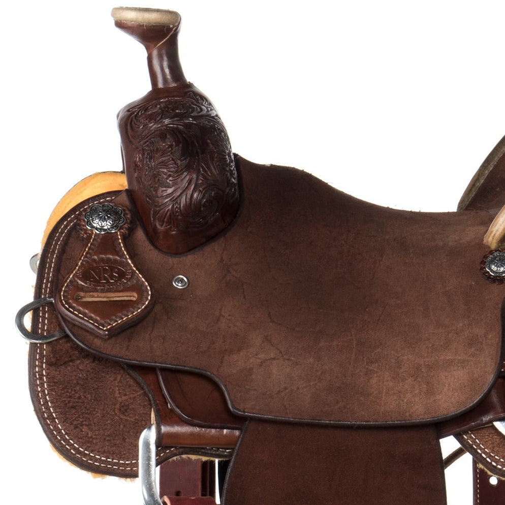 Nrs Competitors Chocolate 1/4 Breed Wyoming Flower Team Roping Saddle