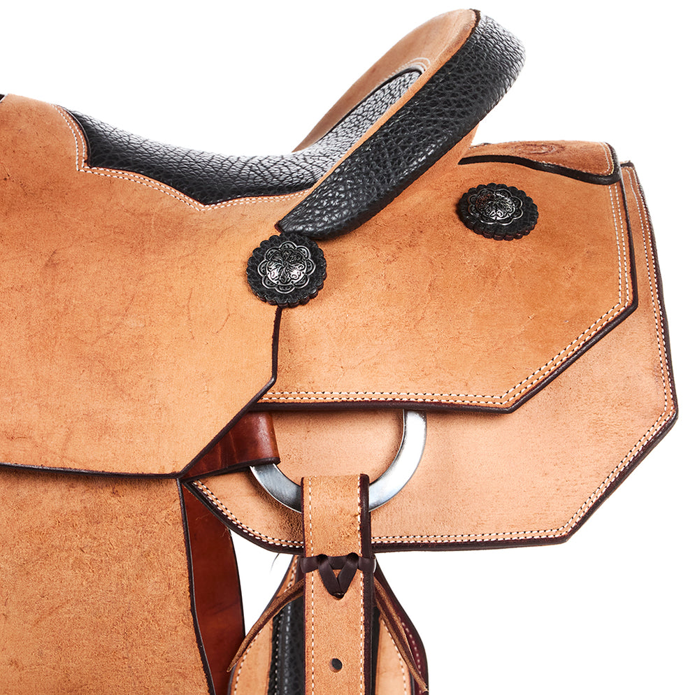 Nrs Competitors Natural Roughout Team Roper with Black Bullhide Accent