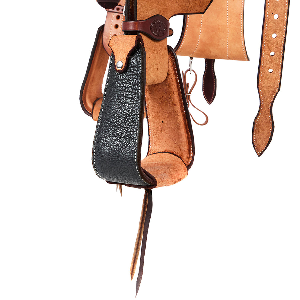 Nrs Competitors Natural Roughout Team Roper with Black Bullhide Accent