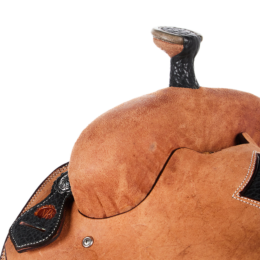 Nrs Competitors Natural Roughout Team Roper with Black Bullhide Accent