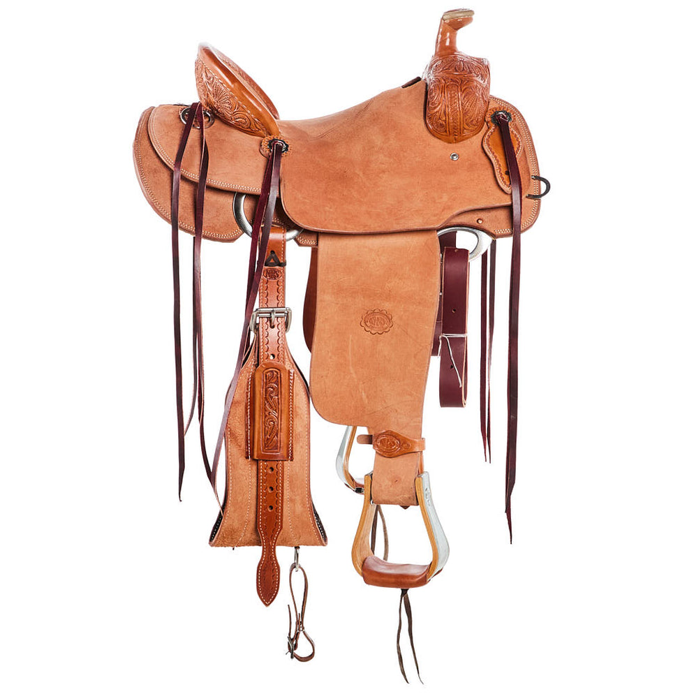 Nrs Pro Series 1/8 Breed Poinsettia Will James Ranch Roping Saddle