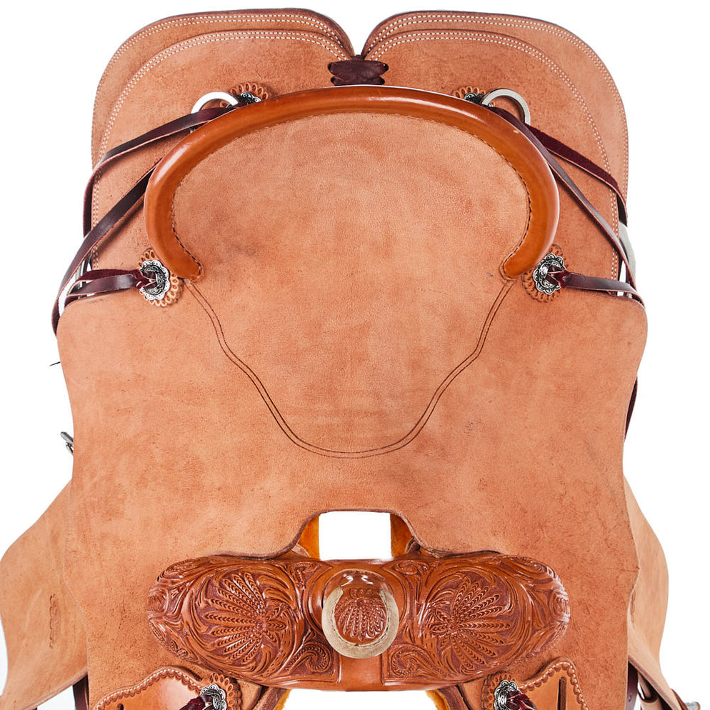 Nrs Pro Series 1/8 Breed Poinsettia Will James Ranch Roping Saddle