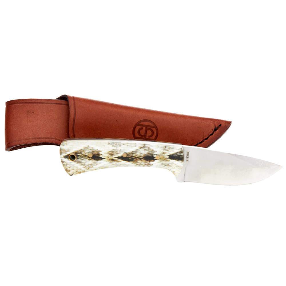 Western Fashion Circle SH Snake Skin Pattern Fixed Blade w/Sheath OK31