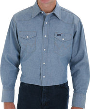 Wrangler Men's Chambray Snap Work Shirt — NRS