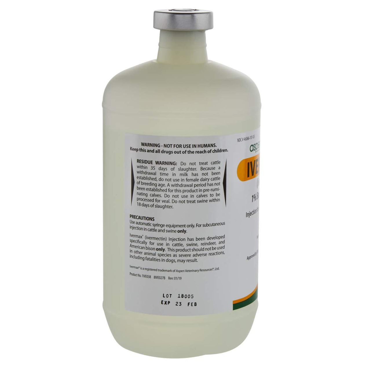 Aspen Vet Ivermax Injectable 1% 500ml