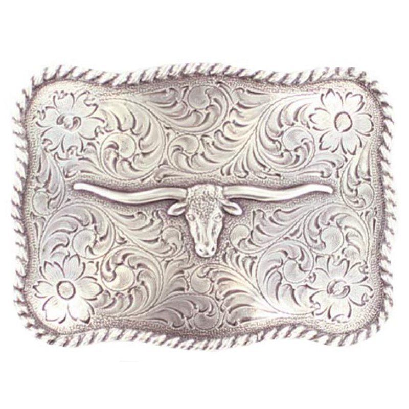 M&F Silver Longhorn Buckle