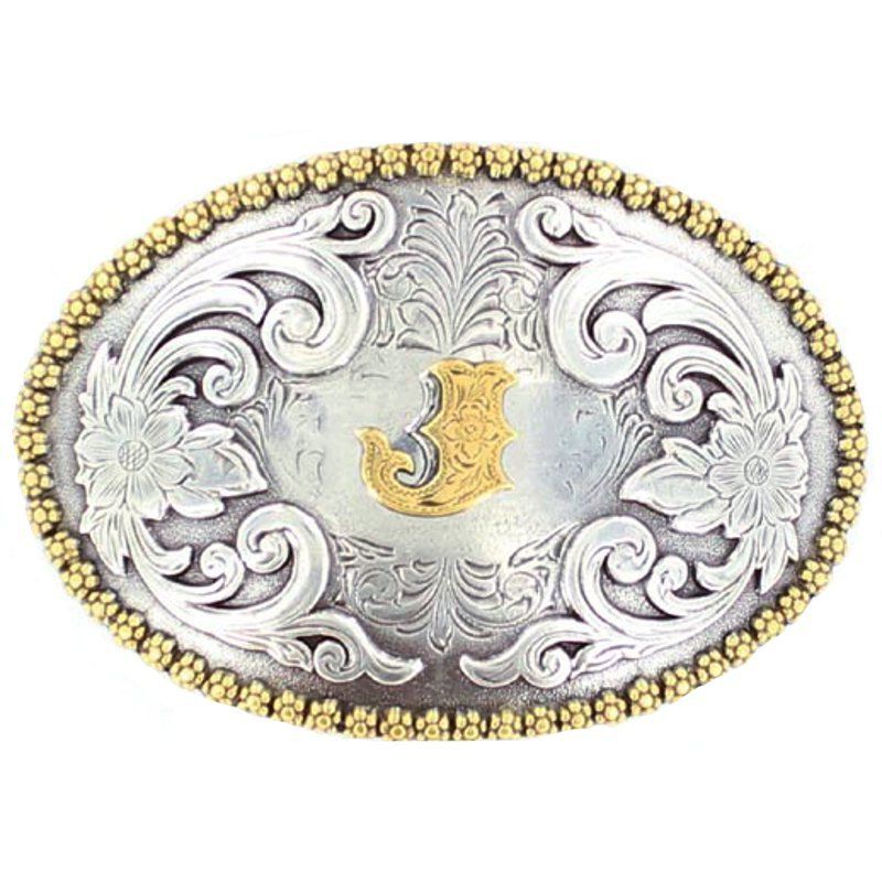 M&F J Initial Belt Buckle