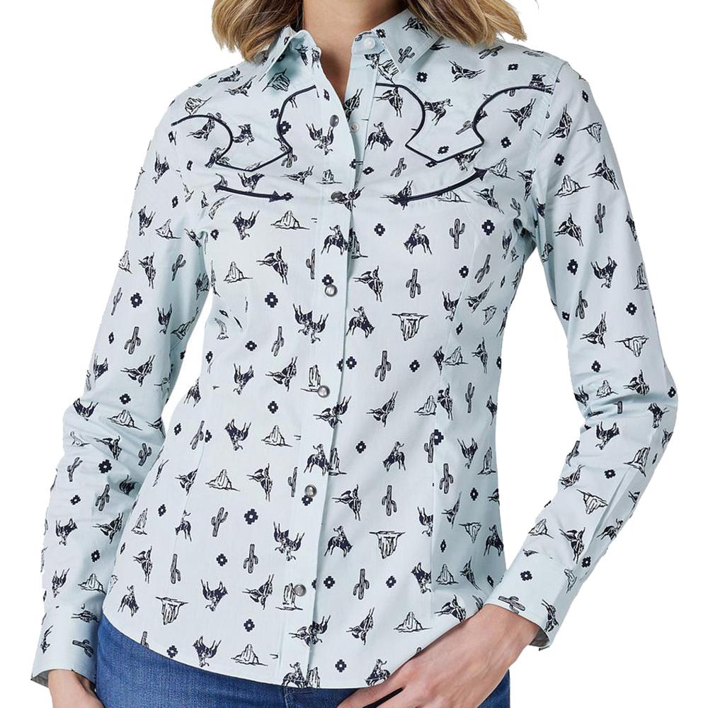 Wrangler Women's Retro Western Snap Long Sleeve Western Shirt — NRS