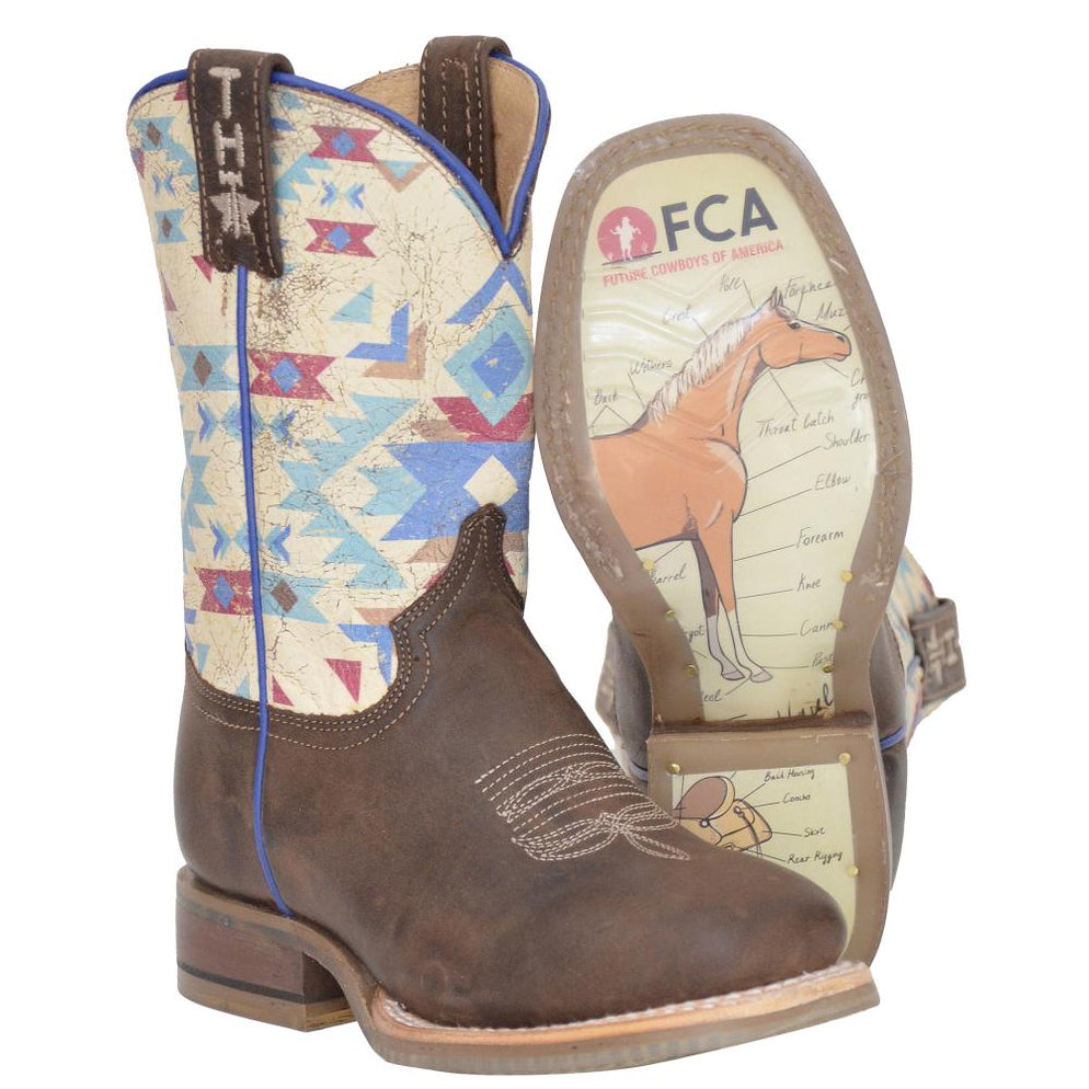 Tin Haul Kids Geronimo Saddle Up Sole Square Boot