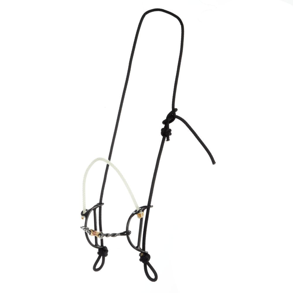 Dutton Bits Twisted Dog Bone Rope Nose Sliding Draw Gag Headstall
