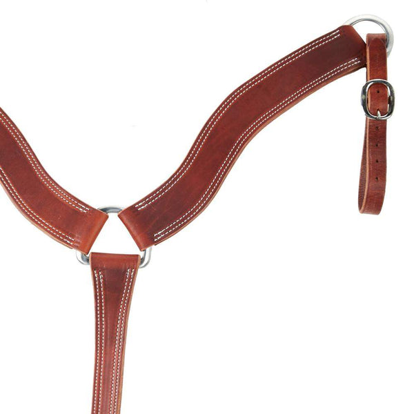 Cowperson Tack 2 3/4 Inch Oiled Harness Leather Contoured Breast Colla