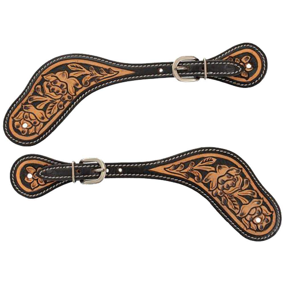 Circle Y Saddlery Reinsman Blooming Wild Ladies Youth Spur Straps