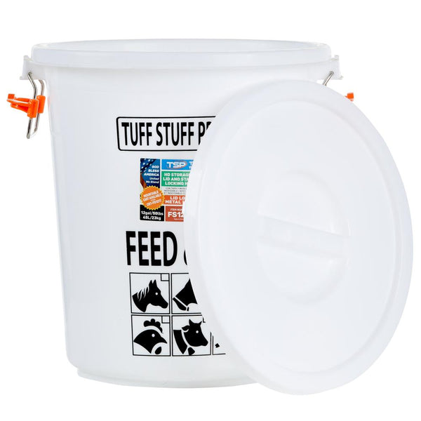 Tuff Stuff Products S Feed Seed Storage with Locking Lid 12 Gallon