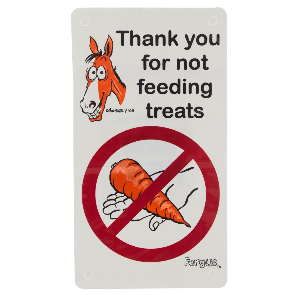 Fergus No Treats Stall Sign