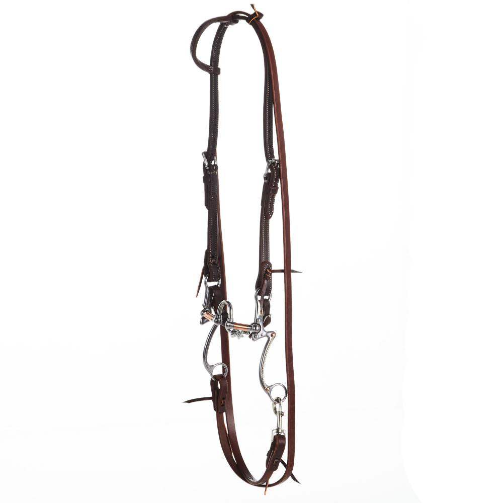 NRS Tack Horse Bridle Set with Correctional Port 7 Shank Bit