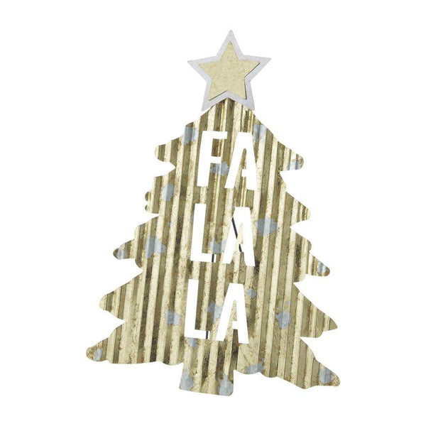 Mud Pie Christmas Tree Tin Easel Decor
